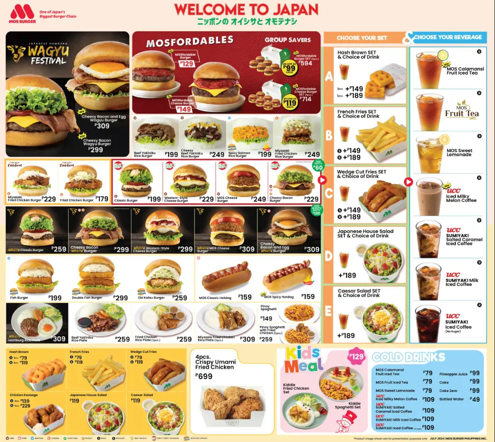 MOS Burger Philippines Menu Prices 2025